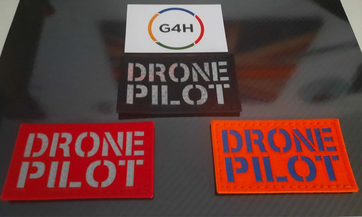 DRONE PILOT 90X50 laser cut velcro patch for SAR UAV
